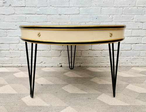 Vintage Round Coffee Table Formica #741 | Design by Davies