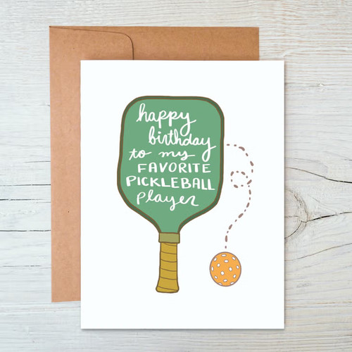 Pickleball Birthday Card | I Heart Marble Fox