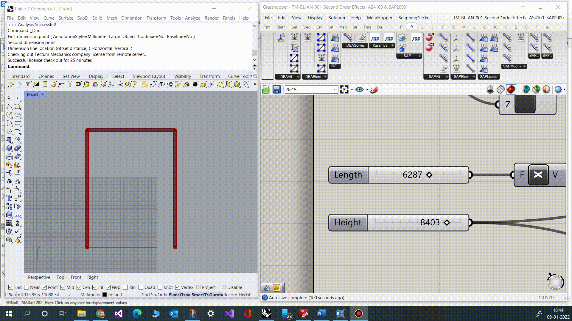 Second Order Effects- AS4100 & SAP2000