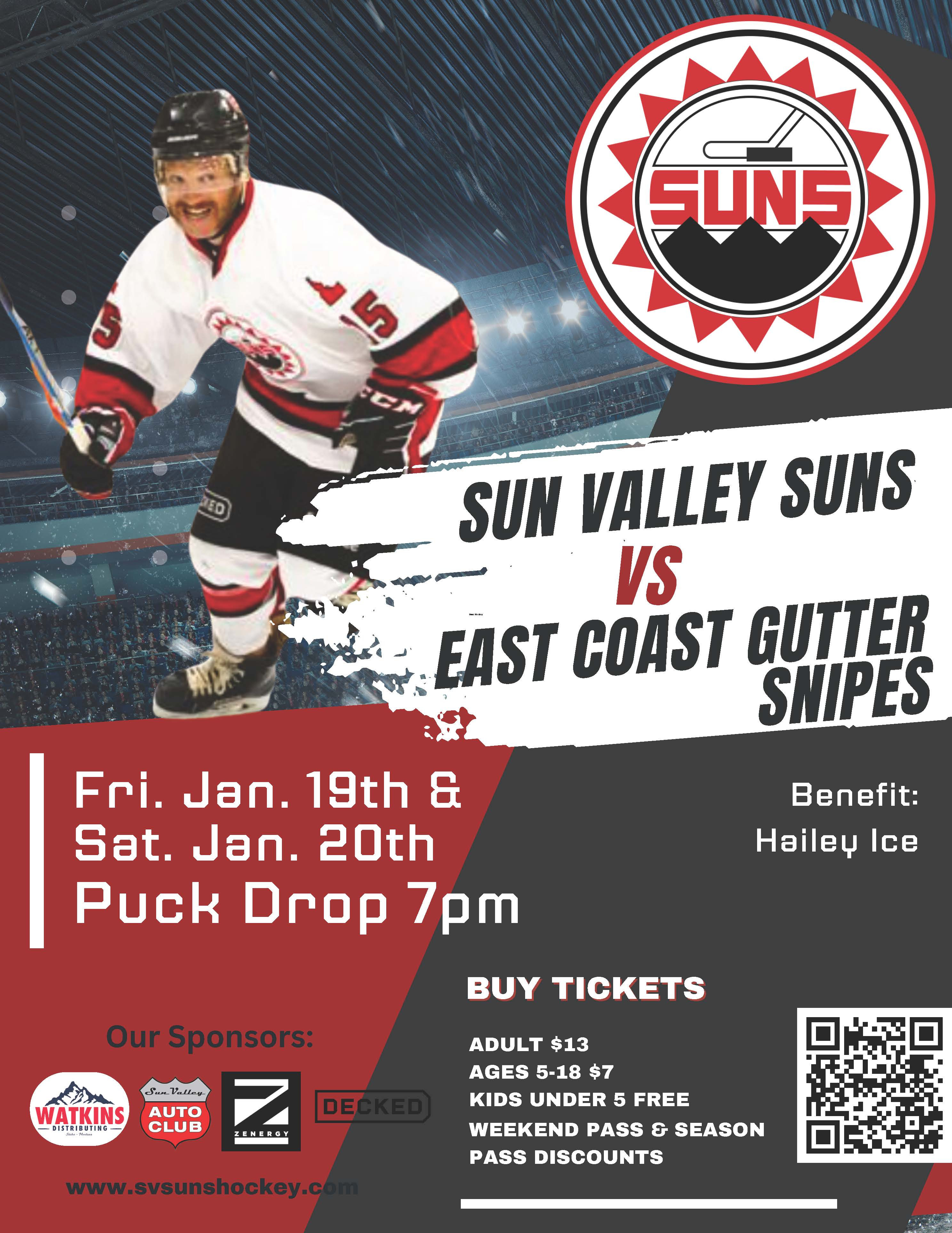 SUNS vs Guttersnipes | Hailey Ice