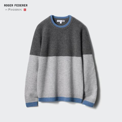 Uniqlo Roger Federer JWA Premium Lambswool Crew Neck Long Sleeve ...