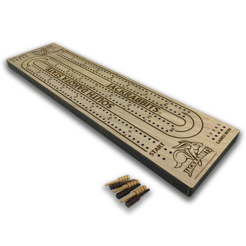 South Dakota State Jackrabbits Wood Cribbage Board | Tailgating Specialti