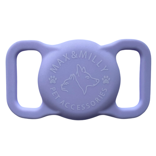 Purple AirTag collar holder | Max & Milly