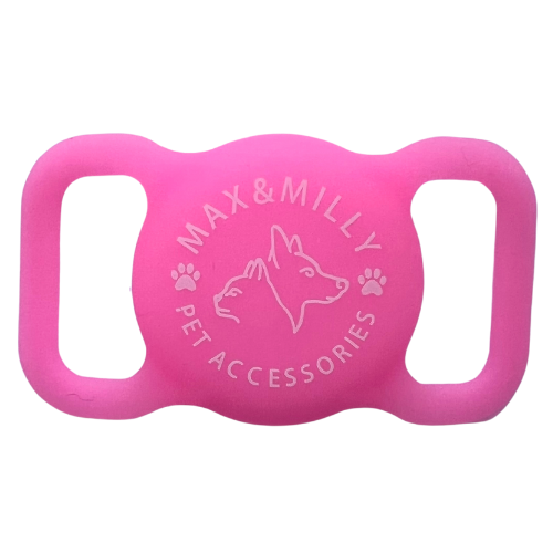 Pink AirTag holder - glow in the dark | Max & Milly