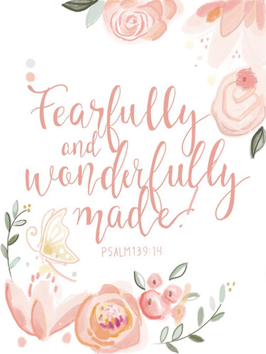 “Fearfully and Wonderfully Made” print | thepaintedkatie