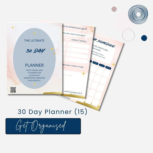 30 Day Planner A4 - Fillable | Lir Business Services & Training Centre