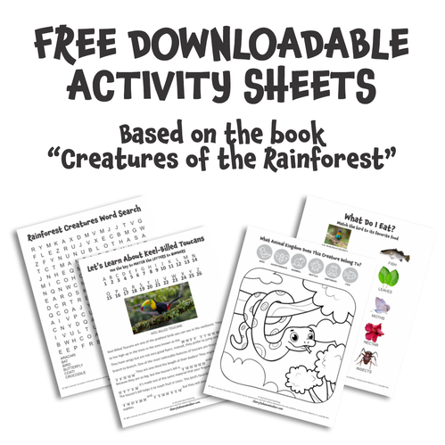 Activity Sheets - Creatures of the Rainforest | CherylJohnson Author