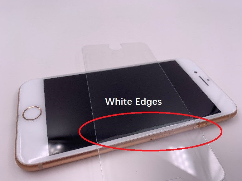 Is it unavoidable to have white edge on the screen protector?
