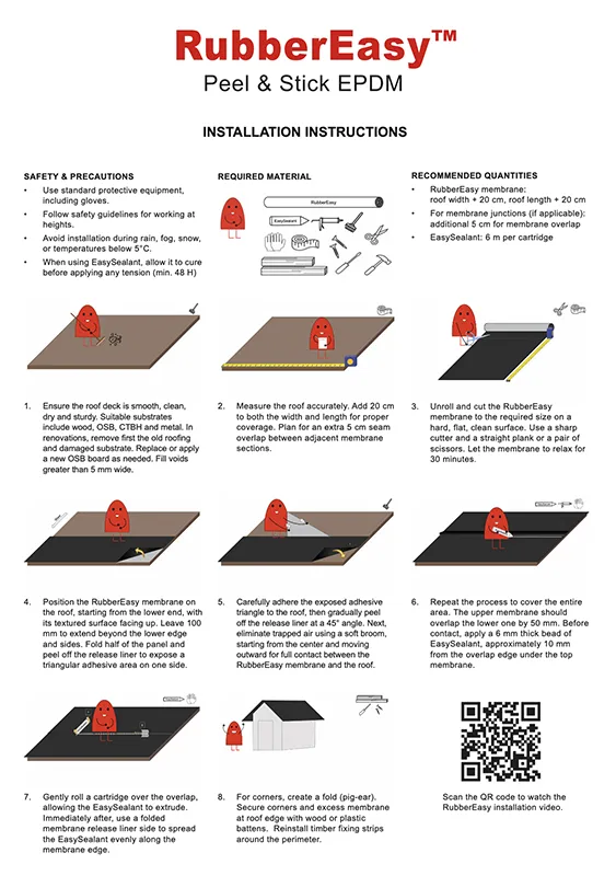 RubberEasy Peel and Stick EPDM