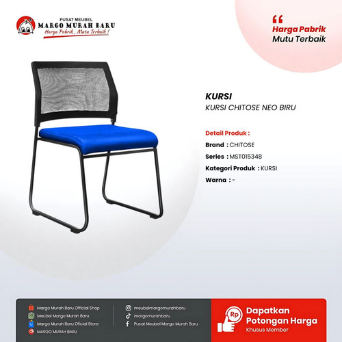 KURSI CHITOSE NEO BIRU | Margo Murah Baru
