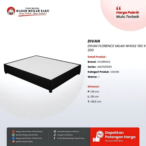 DIVAN FLORENCE MILAN WHOLE | Margo Murah Baru