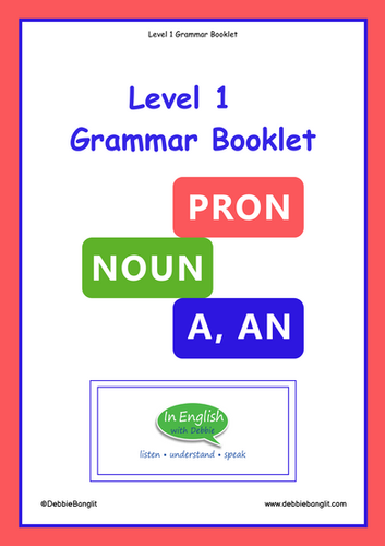 Level 1 - Grammar - Booklet | debbiebanglit