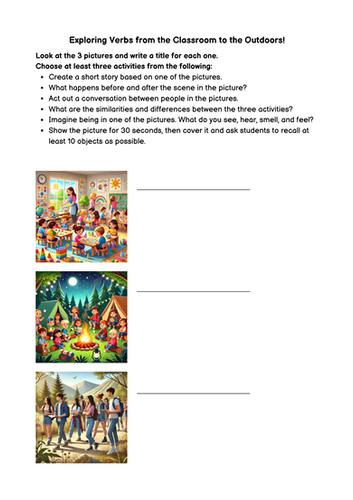 10NIS - Exploring Verbs from the Classroom to the Outdoors! | debbiebanglit