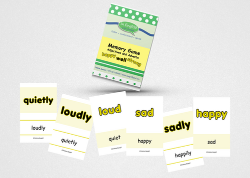 Boxed Game - Memory Game - Adjectives and Adverbs | debbiebanglit