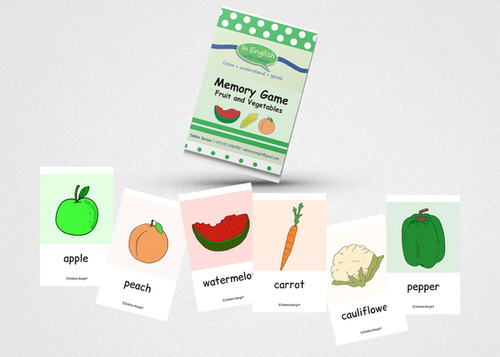 Boxed Game - Memory Game - Fruit and Vegetables | debbiebanglit