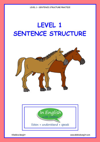 Level 1 - Sentence Structure - Booklet | debbiebanglit