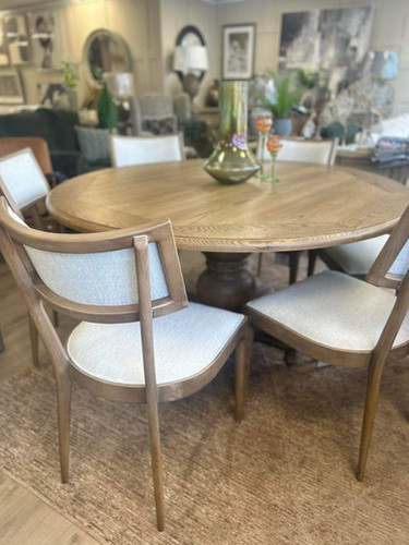 Round Antique Oak 1.5m Table | McGreals Department Store , Edenderry