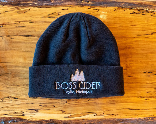 Black/White Beanie | Boss Cider