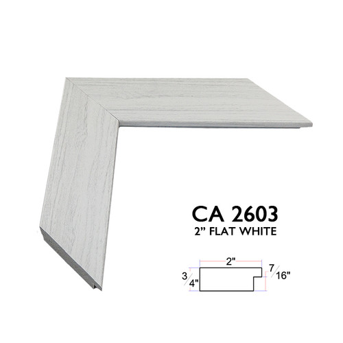2" Flat White/ Cream Moulding - CA 2603 - Campo Moulding