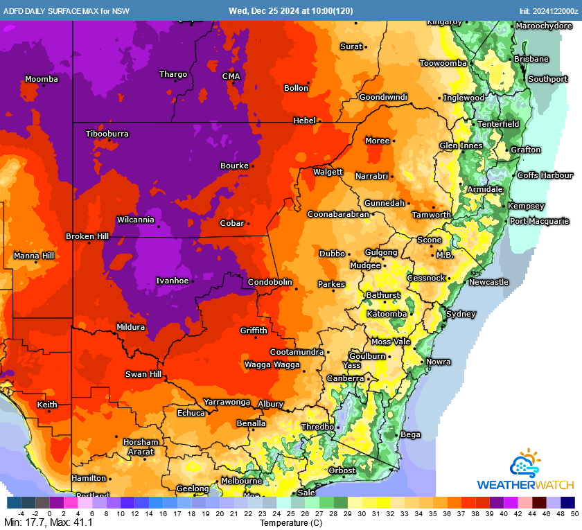 Santa to Deliver Warm, Stable Weather for Christmas to Much of Australia