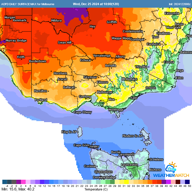 Santa to Deliver Warm, Stable Weather for Christmas to Much of Australia