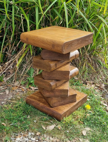 Montpellier Decor: Solid Wood Bookstack Table 20" - Waxed