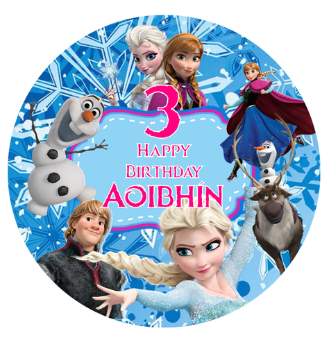 Frozen 7.5 Inch Round Icing Sheet | Cork Icing Sheets