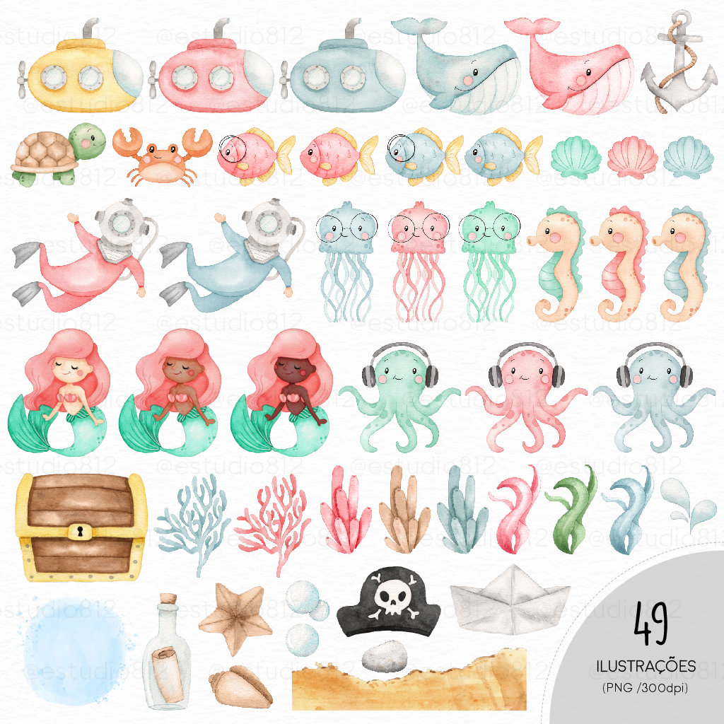 Kit Digital Fundo do Mar | estudio 812