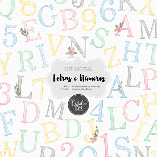 Kit Digital Letras e Números | estudio 812