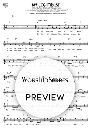 My Lighthouse | Rend Collective | sheet music