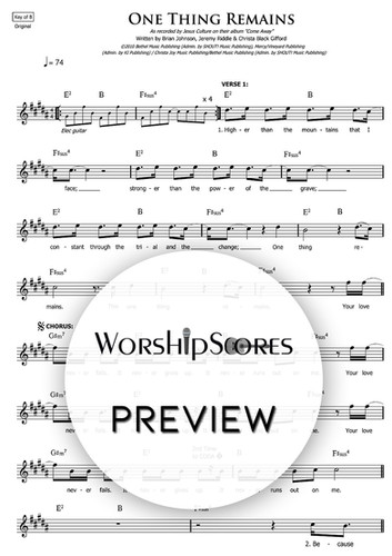 One Thing Remains | Jesus Culture | sheet music