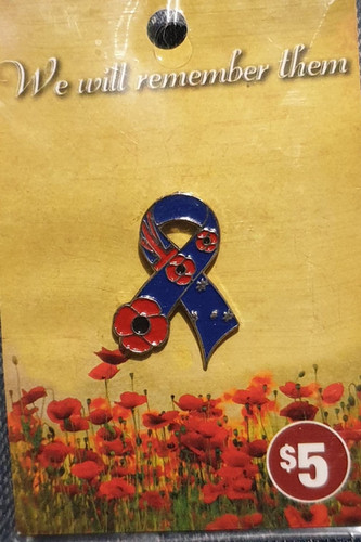 Australian Flag and poppies ribbon | Devonport RSL