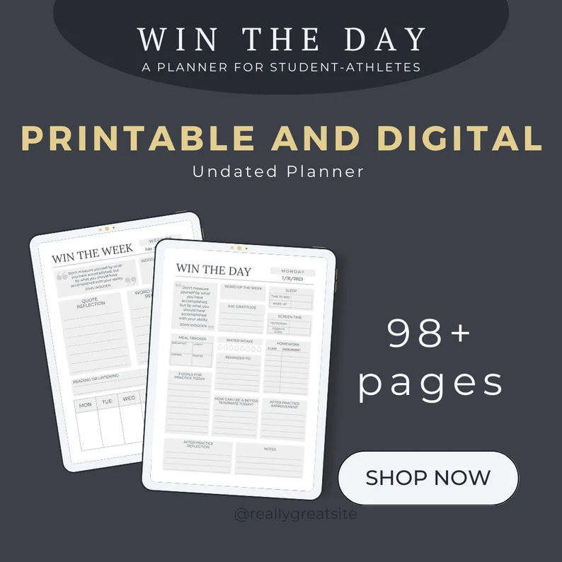 Win the Day Planner | Student-Athlete Planner