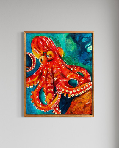 Tangled In The Tide | Original Octopus Painting