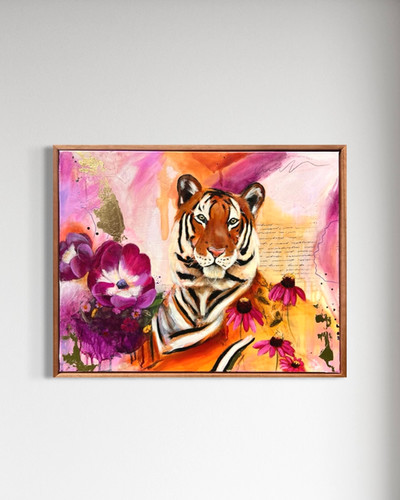 Elegance in Amber | Tiger Original Painting