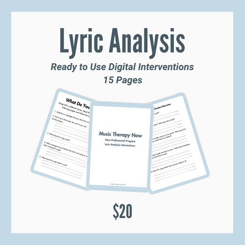 Lyric Analysis Interventions | Music Therapy Now