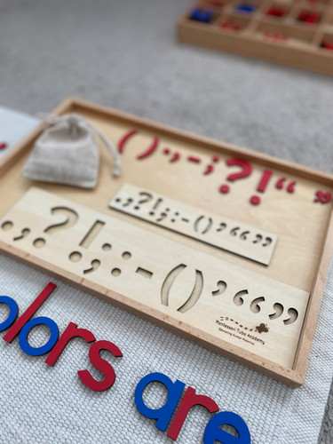 Wooden Punctuation Marks Bundle (Includes 2 Stencils) | Montessori Academy