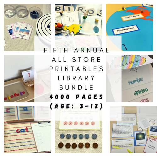 ALL STORE PRINTABLES BUNDLE | Montessori Academy