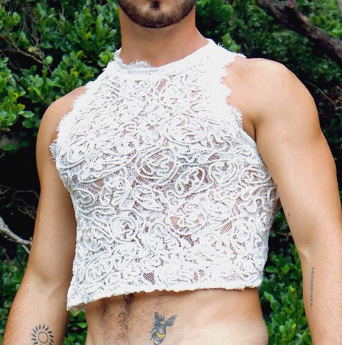 Bespoke Lace Chest Plate worn by Romain | King For A Day