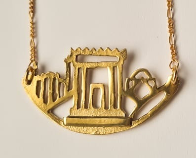 The Gold Plated "Three Places Necklace" | The Temple Institute