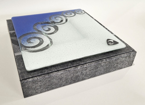 Koru Glass Square Plate in MADINZ Presentation Box | MADINZ