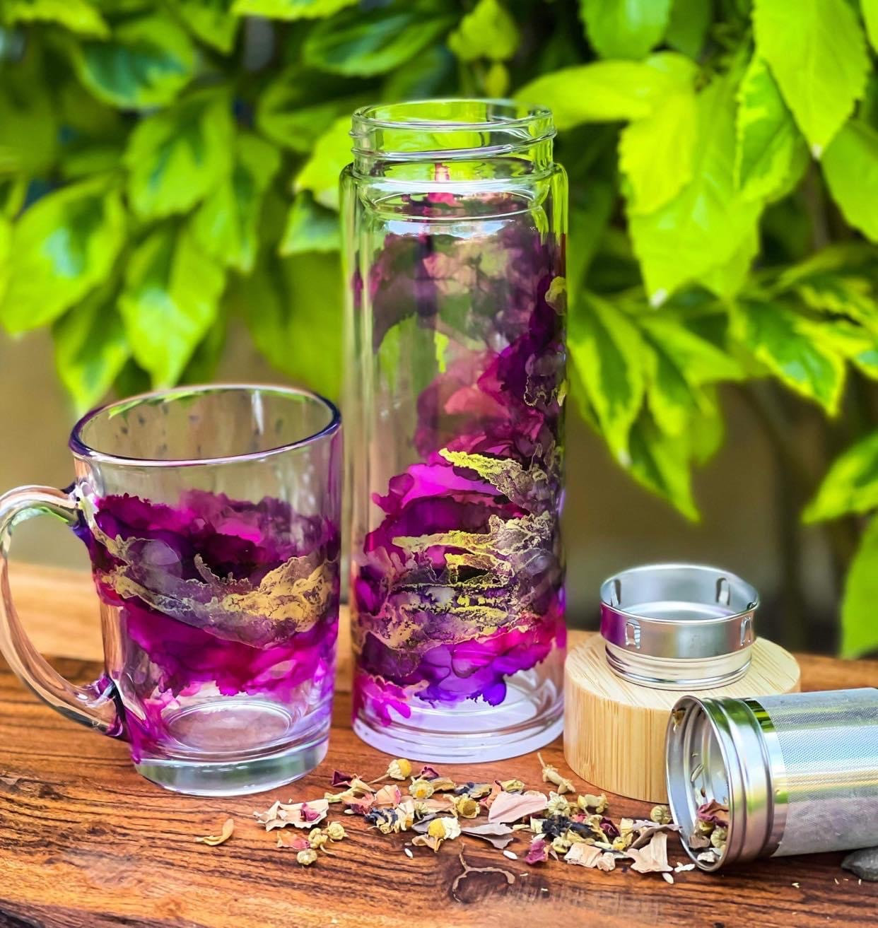 TOOWOOMBA - TCC - Alcohol ink decorated Tea Infuser and Matching Cup ...