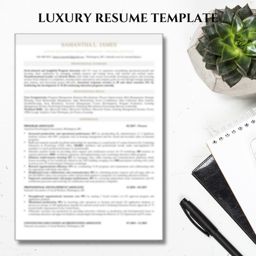 Luxury Resume Template + Career Kit | Luxury Career Club
