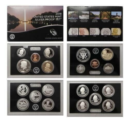 2018 S US Mint Silver Proof Set - 10 Coins COA Original Box | BNG TREASURES