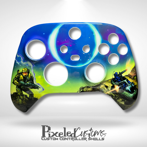 Master Chief Halo 360 Art Controller Shell for Xbox S/X Front Housing ...