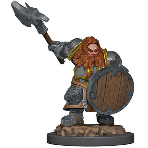 Icons of the Realms: Dwarf Fighter (Premium) | TableMinis