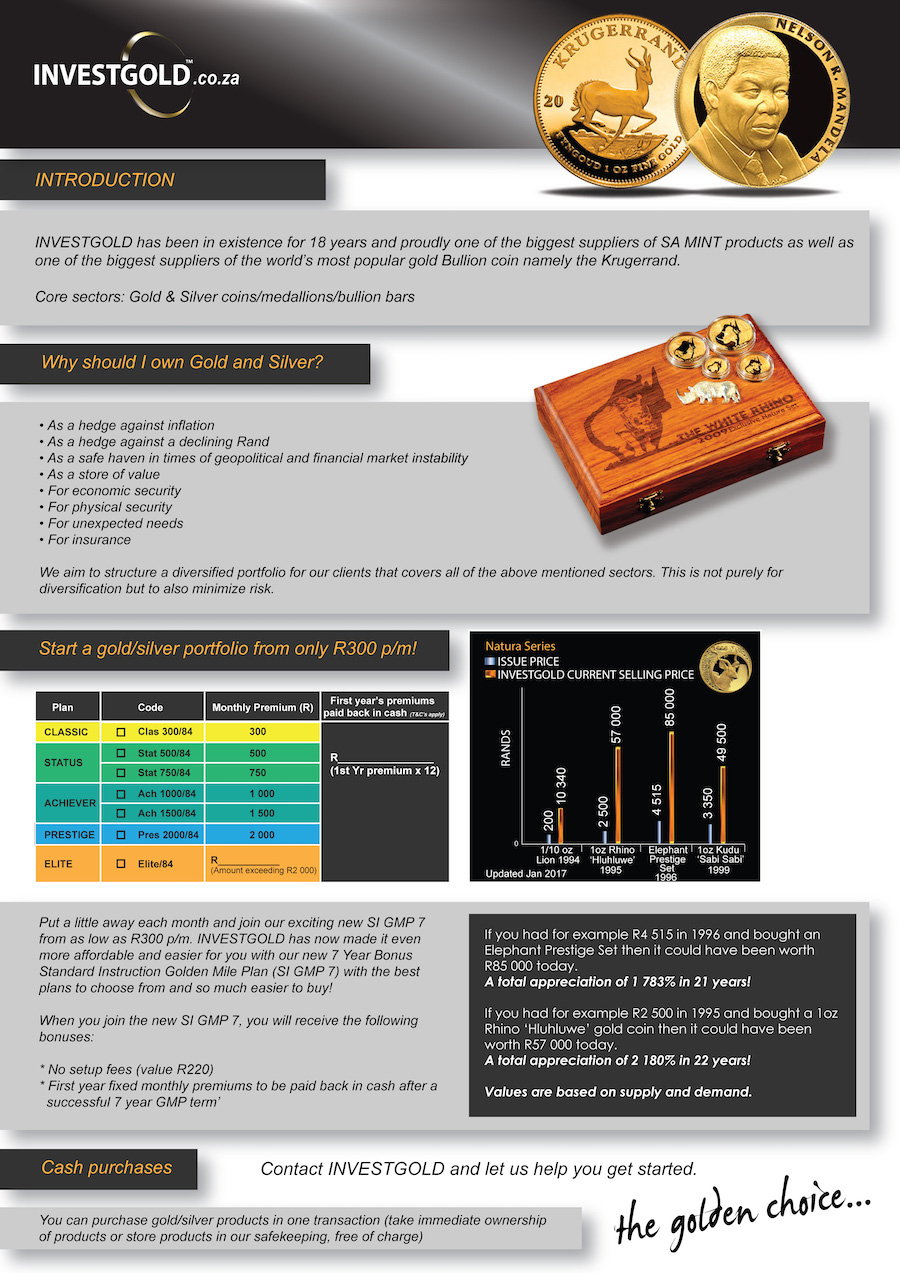 Krugerrands | Gauteng | Investgold - Krugerrands the ultimate in Gold