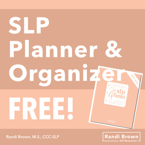 The SLP Planner and Organizer | 2025-2026 School Year | FREE | Randi ...