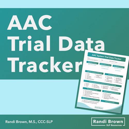 AAC System Trial Data Tracker | Editable Template | Randi Brown SLP