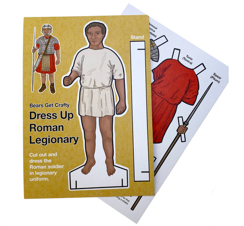 Roman Legionary Dress Up Paper Doll | Bears Get Crafty